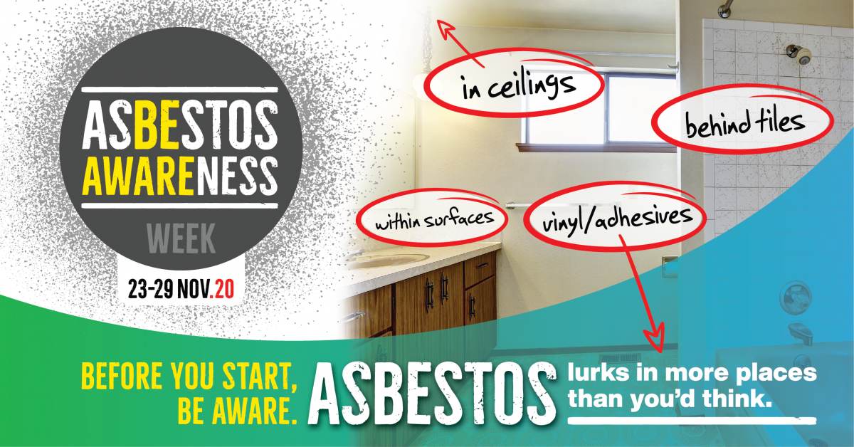 Asbestos Awareness Week 2020 : Be Aware - adfa Asbestos Diseases ...